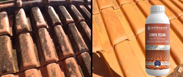 Qual produto é o mais indicado para limpar telhas?